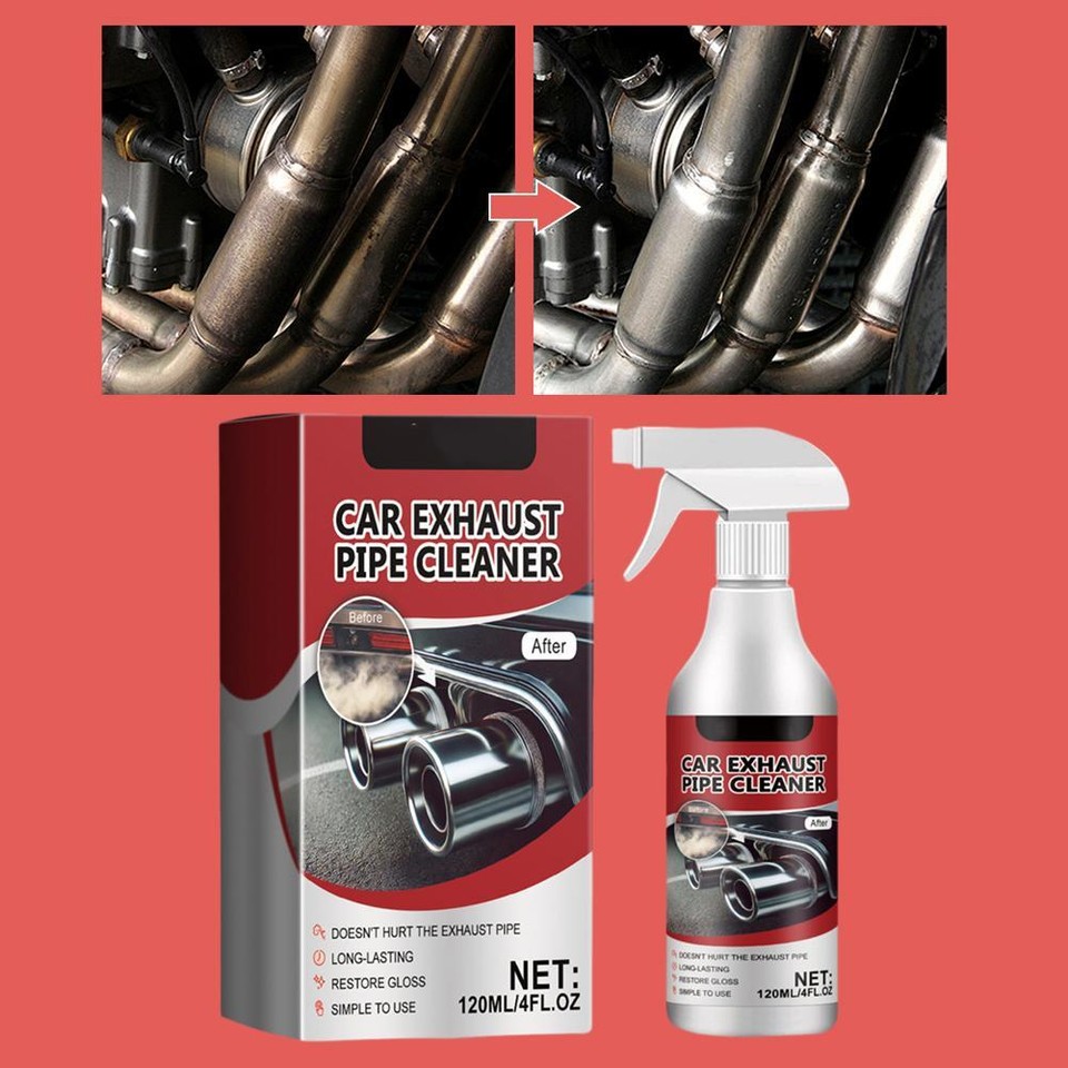 120ml Car Motorcycle Exhaust Pipe Cleaner Car Rust Remover with Gloves ...