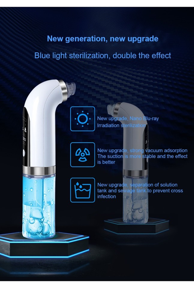 Anti-Acne Facial Cleaner - Micro Bubbles, Adjustable Suction, Pore ...
