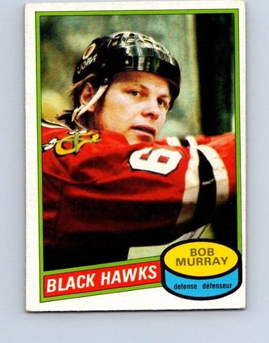 VINTAGE HOCKEY CARD O-PEE-CHEE 1980 CHICAGO BLACK HAWKS BOB MURRAY ...