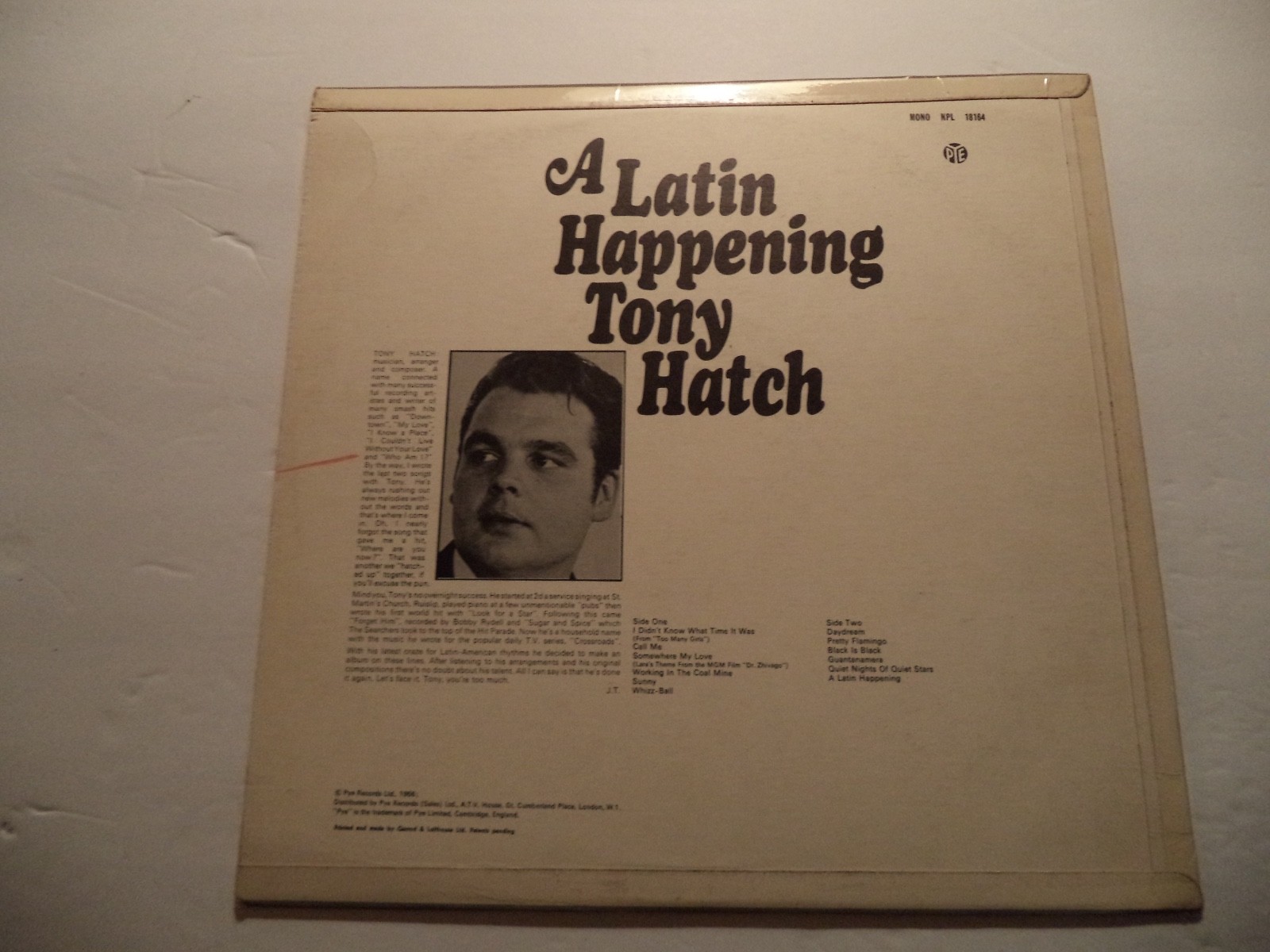 Tony Hatch ~"A Latin Happening" ~ Pye Records Ex Latin ~ UK Mono ...