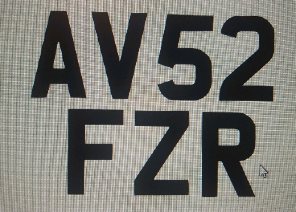STICK ON NUMBER PLATE LETTERS AND NUMBERS 7 MAX ONLY TRAILER CARAVAN NO ...