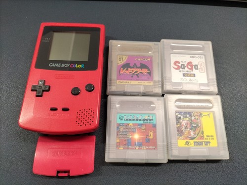 L2875 Ship Free Nintendo Gameboy Color console Red Japan GBC w/game ...