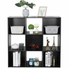 9-Cube Storage Cabinet Wood Shelf Cubical Cube Chipboard Home Organizer ...