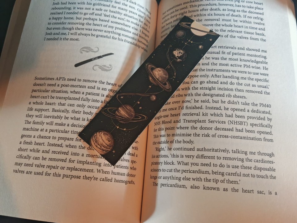 Cosmic Galaxy Bookmark Celestial Moon Stars Planets Page Marker Book ...