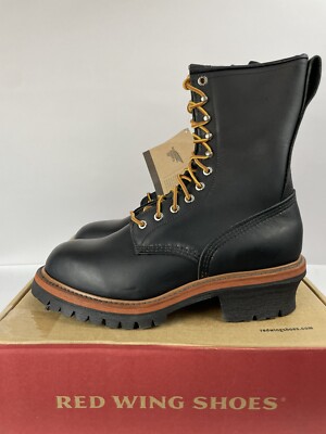 Red Wing 218 LoggerMax Black Men's Boots USA Soft Toe 9 D | eBay