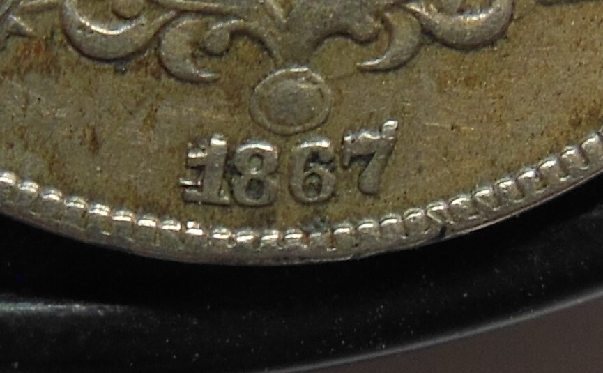 1867 SHIELD NICKEL, RAYS, CERTIFIED F-04/SNV S1-3000.5 BY HOWARD ...