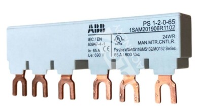 ABB 24WR MAN.MTR.CNTLR. 65A 600VAC 1SAM201906R1102 Busbar PS1-2-0-65 ...