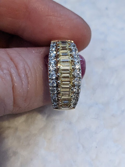 HSN Exclusive 925 Sterling Silver, Gold Vermeil Plate Yellow Baguette ...