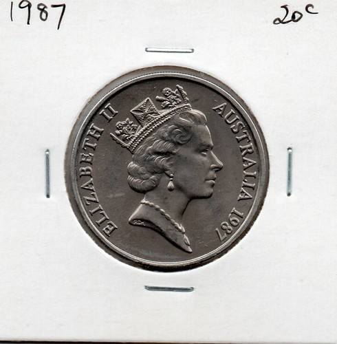 AUSTRALIAN: 1987 20 CENT UNC COIN IN 2X2 HOLDER | eBay Australia