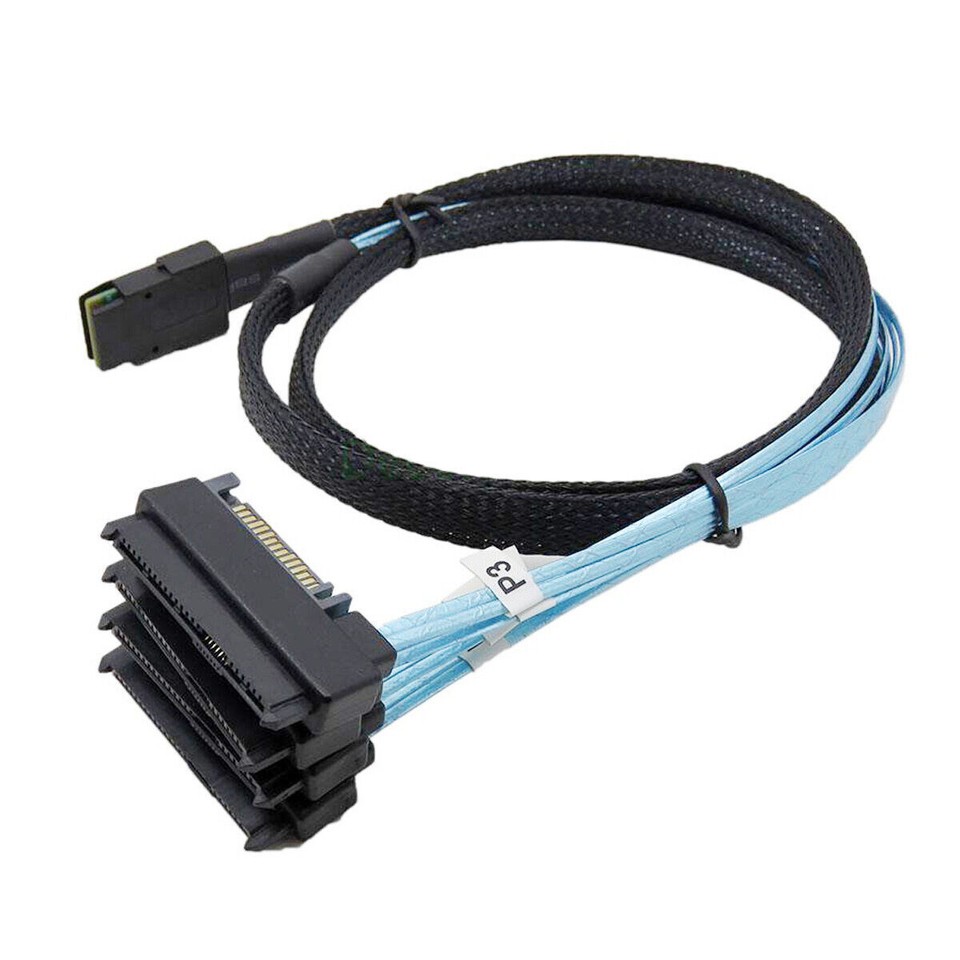 SAS Disk to 4 SFF-8482 Target Mini SAS SFF-8087 Host and SATA Cable SAS ...
