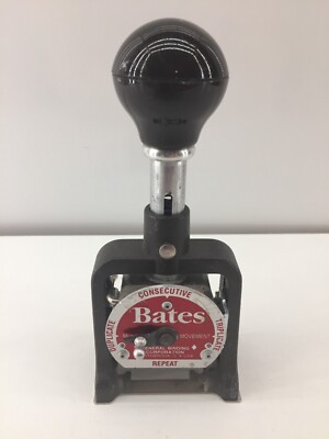 Vintage Bates Multiple Movement Numbering Machine Stamp 8 Wheels Style ...