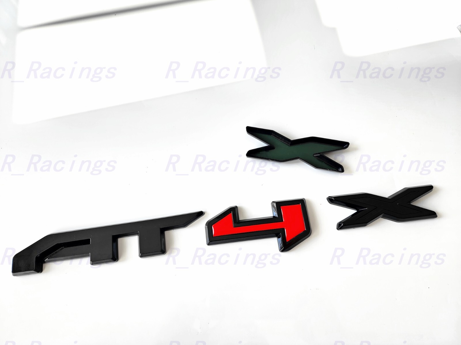 1PC Gloss Black Red Front Grill AT4X OVERLAY Emblems 2023+ Canyon AT4X ...