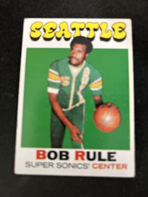 1971-72 Topps Basketball Card #40 Bob Rule Seattle Super Sonics ExNm ...