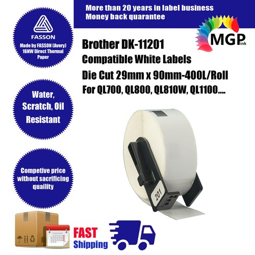 20 ROLL DK11201 DK 11201 BROTHER COMPATIBLE Standard Address Label 29mm ...