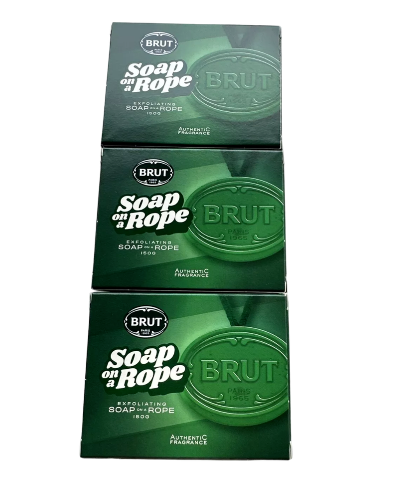 3 , 6 , 9 Brut Soap on a Rope 150g Original Authentic Fragrance Soap ...
