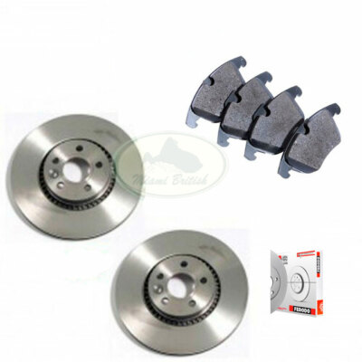 LAND ROVER FRONT BRAKE ROTOR DISC & PAD SET LR2 LR027107 LR004936 ...