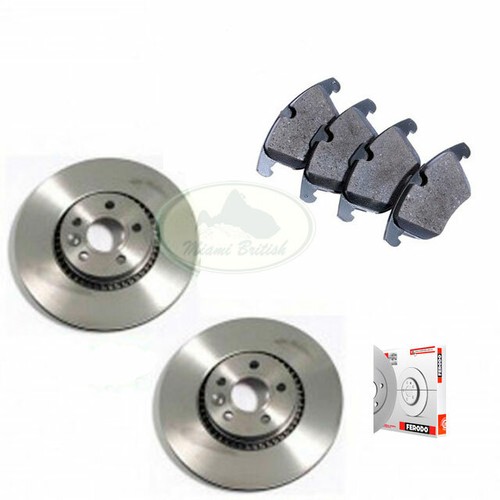 LAND ROVER FRONT BRAKE ROTOR DISC & PAD SET LR2 LR027107 LR004936 ...
