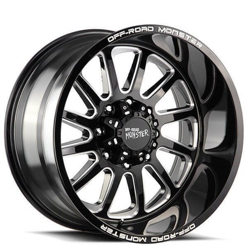 17x9" Off Road Monster Wheels M17 Gloss Black Milled Rims (5 pcs) | eBay