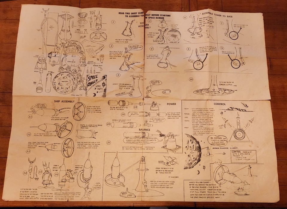 1962 Vintage Marx Space Ranger Orbiting Space Ship Toy in Box AS IS | eBay