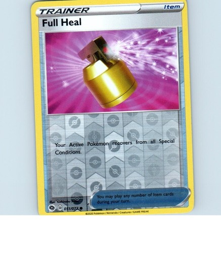 2020 Trainer Full Heal Reverse Holo 051/072 Pokemon Card | eBay