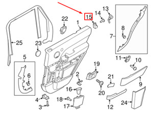 NEW LAND ROVER DISCOVERY 4 L319 DOOR TRIM PANEL RETAINER NUT LR000077 ...