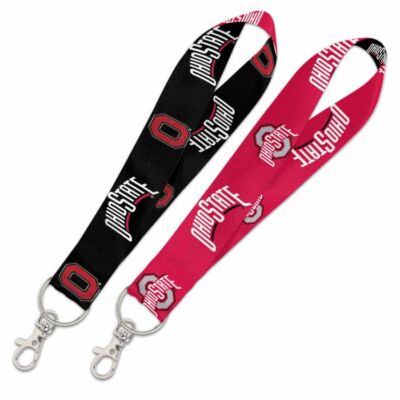 OHIO STATE BUCKEYES WRISTLET LANYARD KEY CHAIN 1" WIDTH W/ CLASP NCAA ...