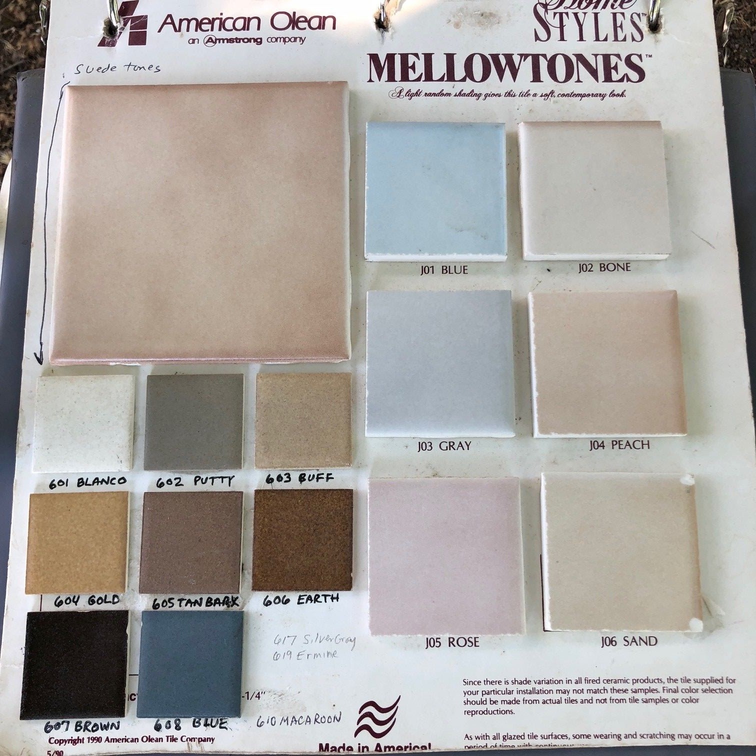 Discontinued American Olean 4 1/4" field Tile Counter Edges & many ...