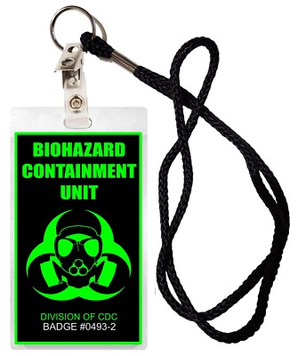 Biohazard Containment Unit ID/Security Badge Novelty HALLOWEEN COSTUME ...