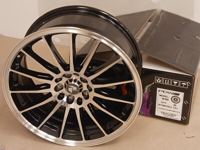 (4) Rim PDW Model W199 17" 7 10 100/114.3 Bolt Pattern Gloss Black ...
