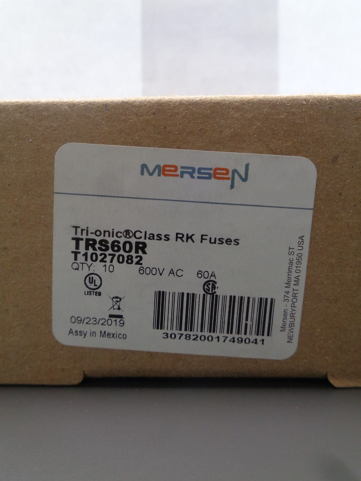 New Lot Mersen Ferraz Shawmut TRS60R 60 Amp Fuses FRS-R-60 600V NIB | eBay