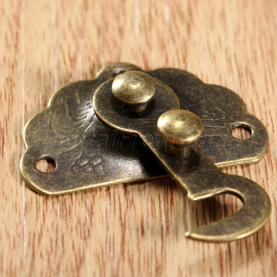1/5Pcs Antique Bronze Lock Clasp Jewelry Box Case Chest Decorative ...