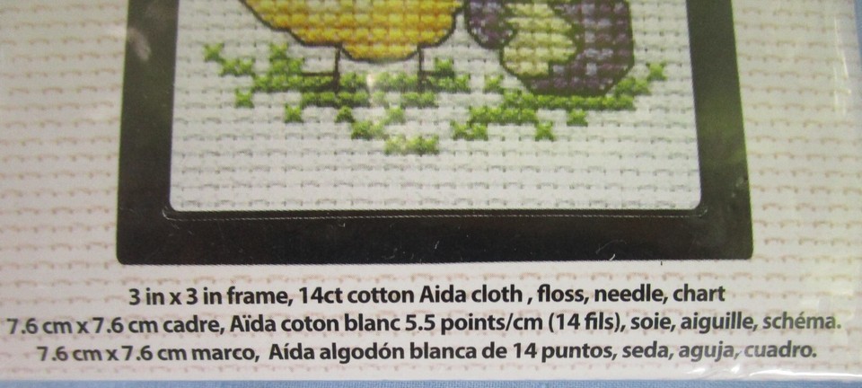 Plaid Bucilla Mini Counted Cross Stitch Kit 45917 Chick 2012 NIP | eBay UK