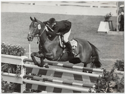Oly `72, Springreiten, Ann Moore auf Psalm, Orig. Presse-Foto von 1972 ...