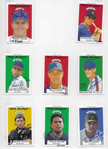 Brian Giles 1996 SIGNATURE ROOKIES OLD JUDGE BASEBALL AUTOGRAPH CARD ...