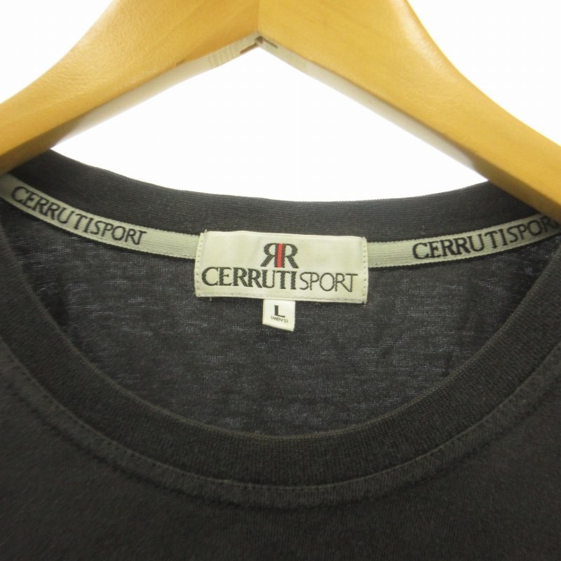 Cerruti 1881 Logo Embroidery T-Shirt Cut And Sew Short Sleeve Black L ...