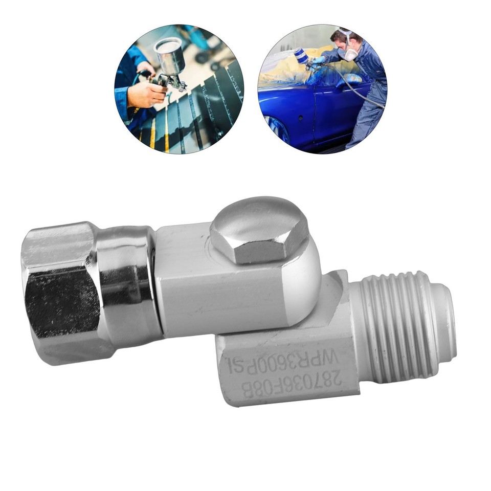 Airless Paint Spray Gun Swivel Joint 7/8in Thread 360°Rotation For ...