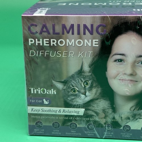 TriOak Cat Calming Diffuser Kit Feline Anxiety Relief Pheromone Kit 2 ...