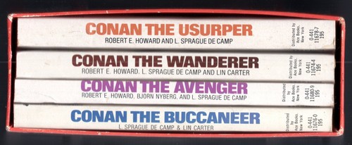 Set Lot X4 CONAN Ace Paperbacks in Scarce Slipcase Box 4 6 8 10 ...
