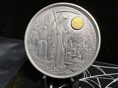 Lucky Rips Series 7 TD Mint “THE REAPER”#014 2oz .999 Silver .5G Gold ...