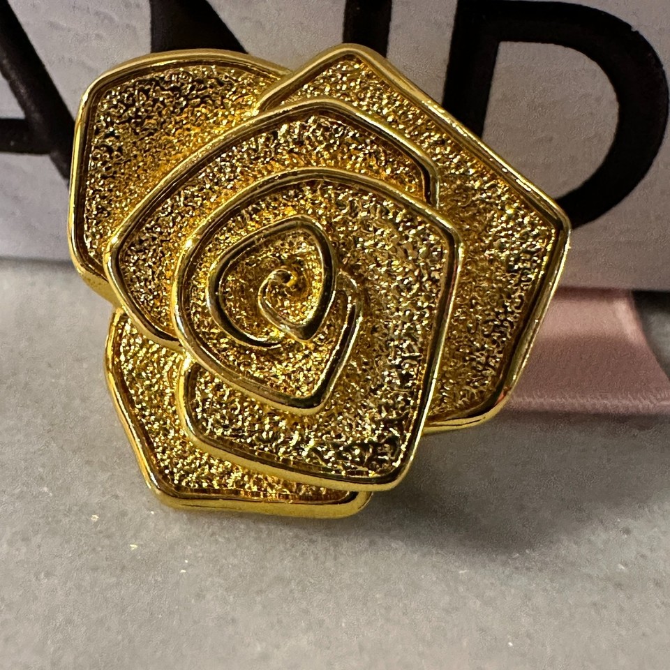 Authentic PANDORA Gold Plated Rose in Bloom Oversized Charm Valentine ...