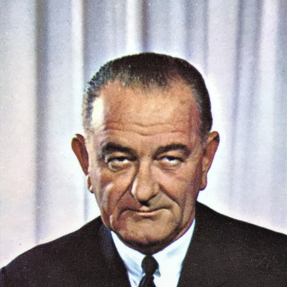 Lyndon B Johnson 36th President Of The United States Vintage Postcard ...
