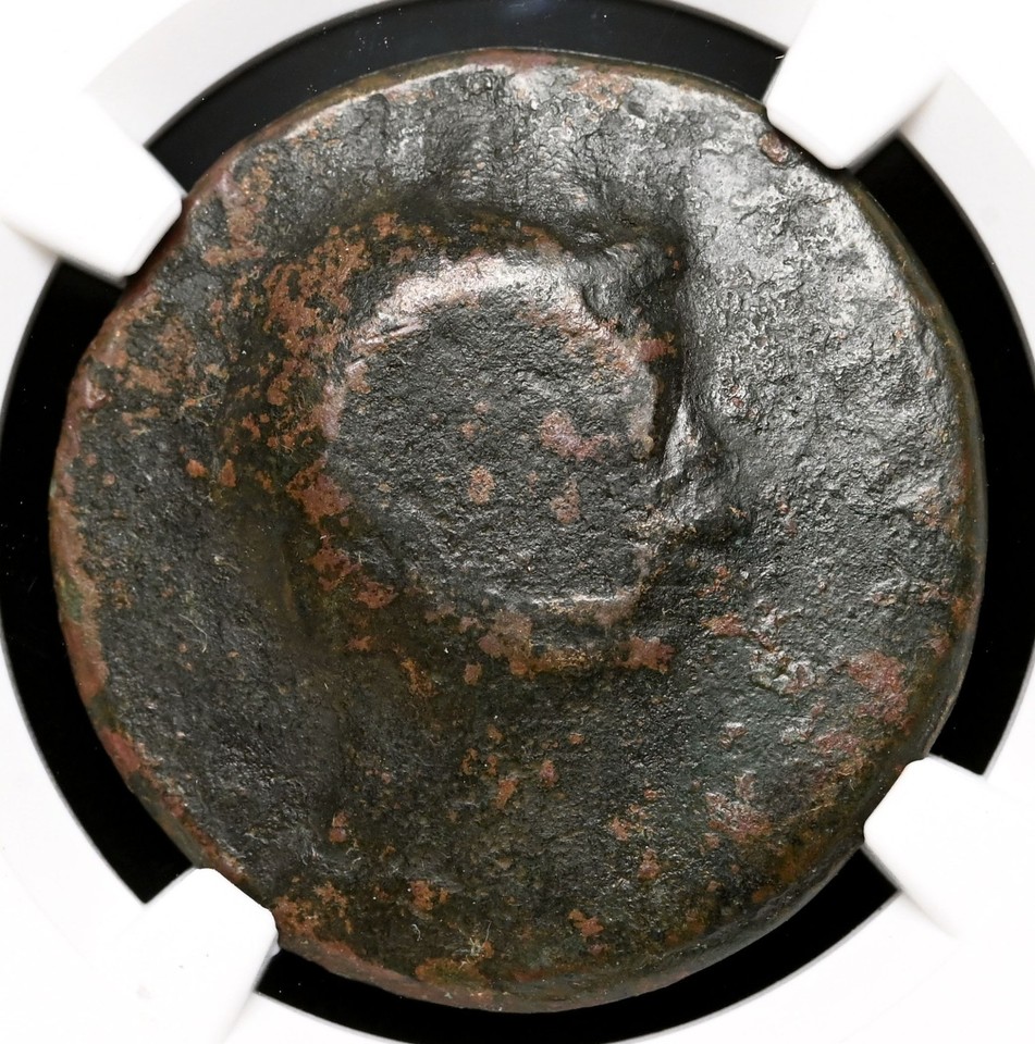 ROMAN EMPIRE. Augustus, 27 B.C. to AD 14. Æ As, C. Plotius Rufus, NGC G ...