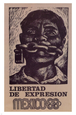 Mexico 1968- FREEDOM OF EXPRESSION poster 20x30 political CIVIL RIGHTS ...