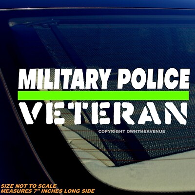 Military Police Veteran Patriotic USA America Car Truck Vinyl Sticker ...