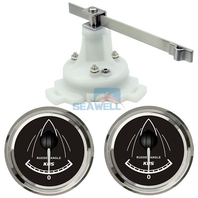 KUS Boat Marine Rudder Angle Gauge Indicator W/ Dual Station Rudder ...