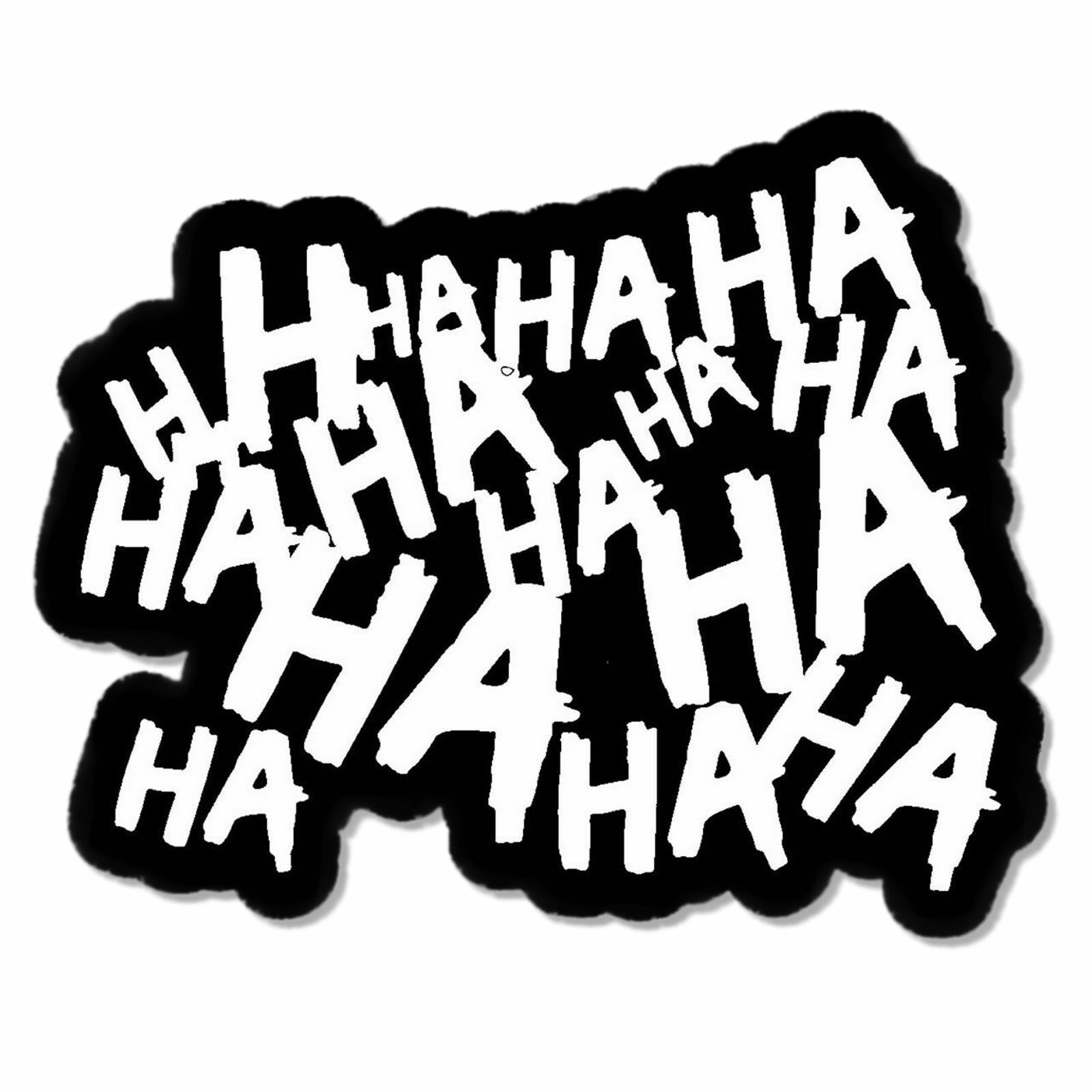 Haha Sticker Decal Joker Serious Evil Body Window Car White 8 ...