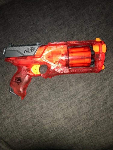 Nerf N-Strike Elite Strongarm Sonic Fire Transparent Red Blaster w ...