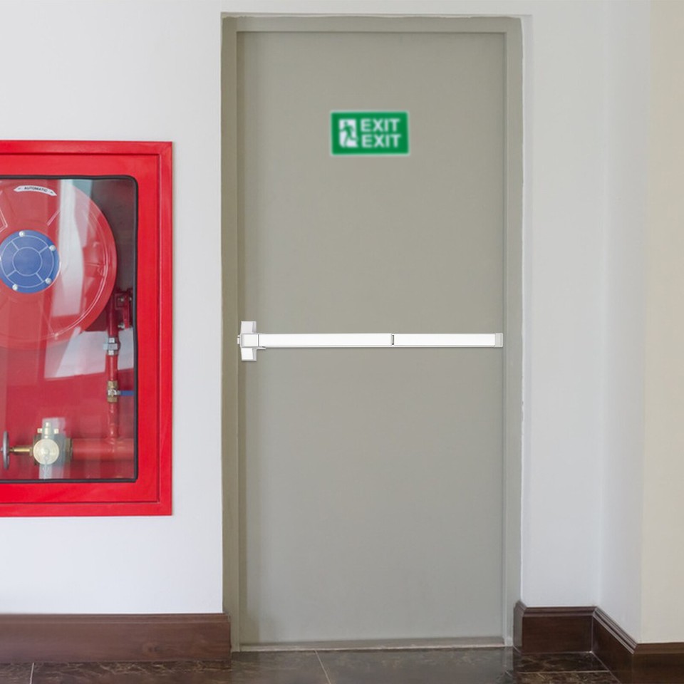Push Bar Panic Bar Door Push Bar Panic Exit Device w/ Exterior Handle ...
