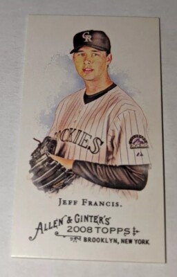 2008 Topps Allen & Ginter #97 Jeff Francis Mini Parallel Card Colorado ...
