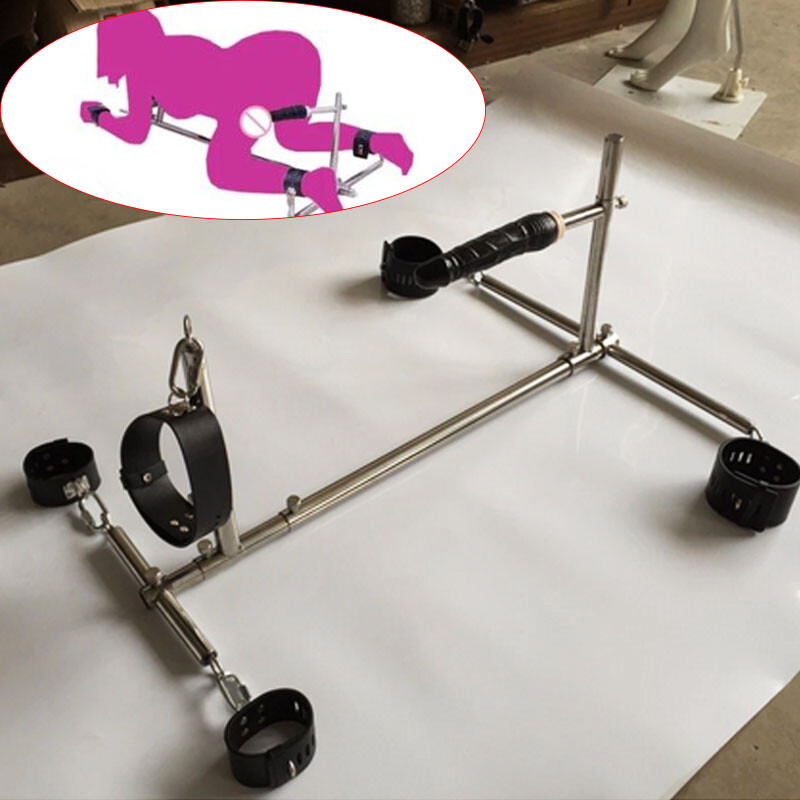 Heavy Duty Bondage Stainless Steel Handcuffs Ankle Rack Frame Torture ...